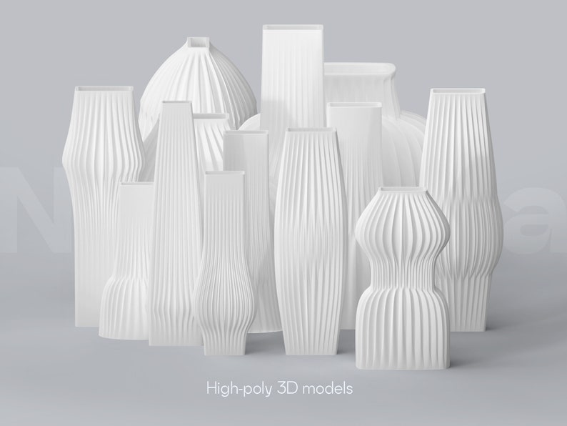 Decorative Vase Set / Printable Vase / Stl Files / 3D Models / Niedwica ...