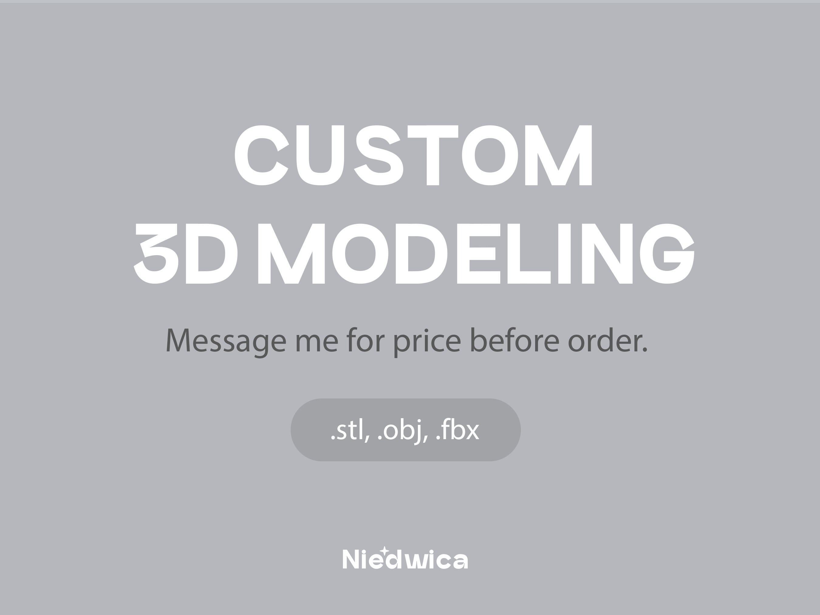 Custom 3D Model STL File for 3D Printing Digital Download Personalised ...