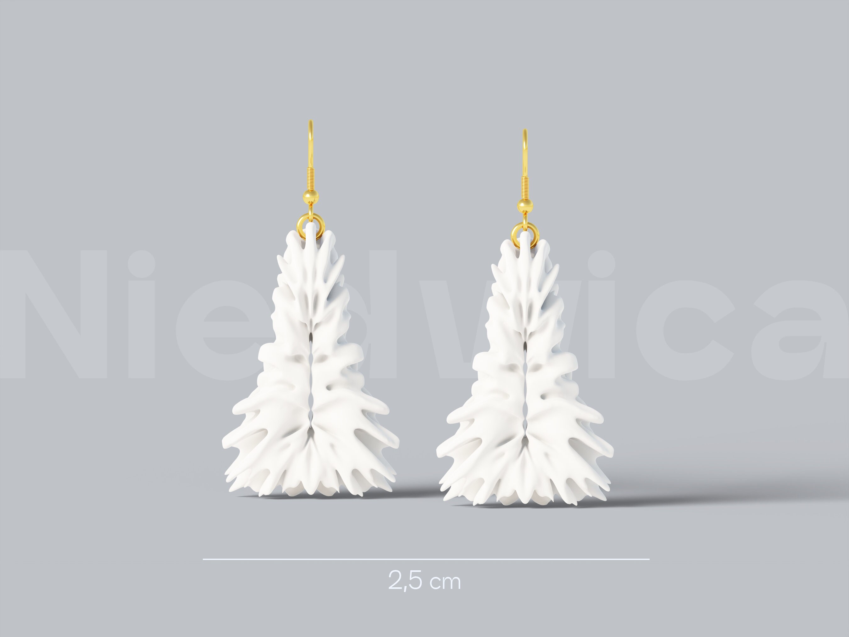Coral Earrings STL FILE for 3D Printing Diy Jewelry Pattern Nature ...