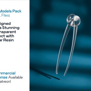 3D Printed Hair Pins: Resin Hair Stick Digital Model Bundle (STL Files ...