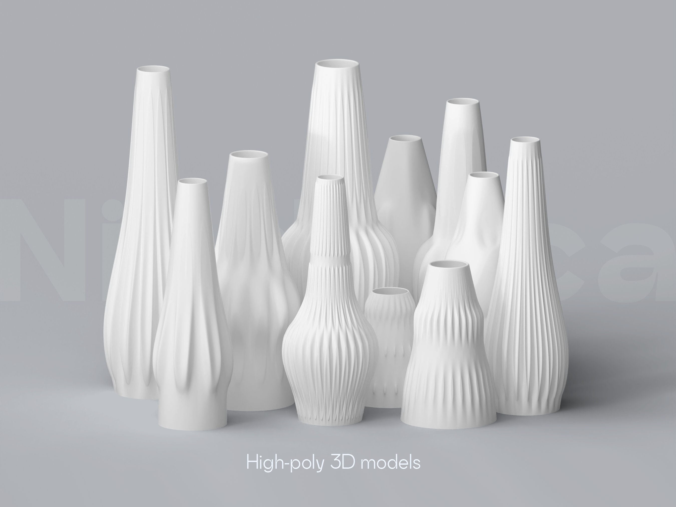 Decorative Vases Collection / 3D Printable / Stl Files / 3D Models Set ...