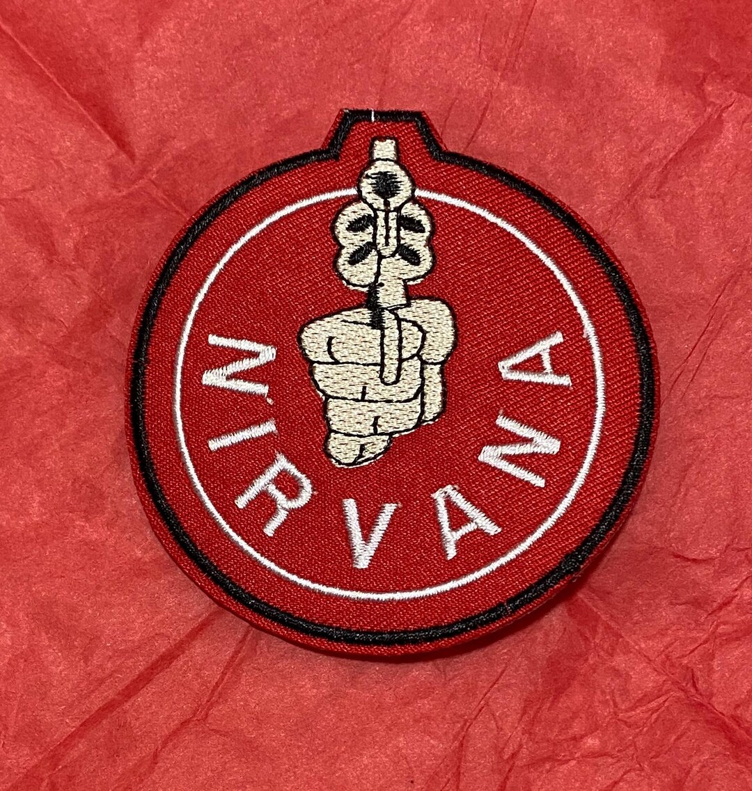 Nirvana Patch, Iron on Embroidered 3" Round - Etsy