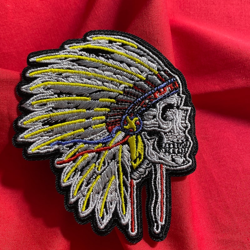 Indian Skull Patch Velcro - Etsy