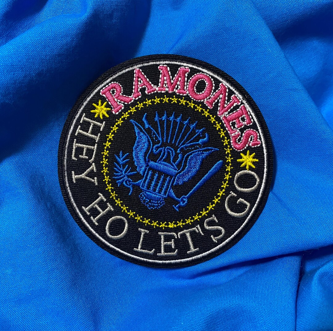 RAMONES Hey, Ho, Lets Go! Rock Music Band Iron on Patch Approximately 3 ...