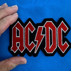 AC/DC Patch, Iron on Embroidered 3.75' X 5.25" - Etsy