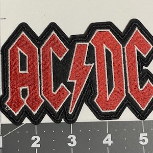 AC/DC Patch, Iron on Embroidered 3.75' X 5.25" - Etsy