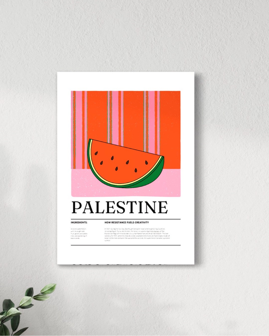 Palestine Digital Poster, Palestine Collection, Red White, Gallery Wall ...