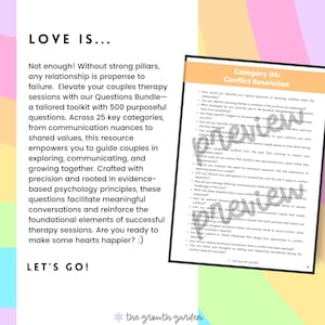 Couples Therapy Questions Bundle - Marriage Counseling Session ...