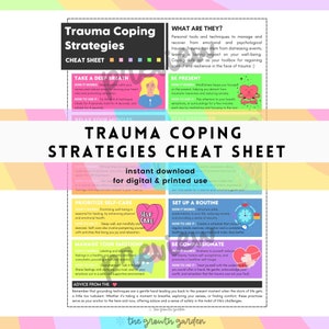 Trauma Coping Strategies Cheat Sheet | PTSD, Panic & Dissociation Tools ...