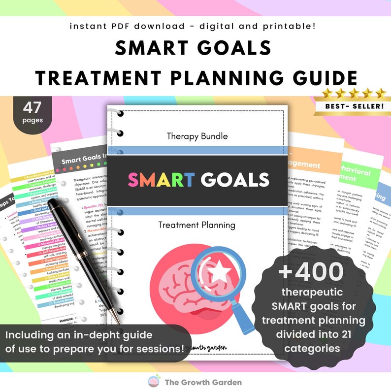SMART Goals & Objectives for Therapy Sessions — Treatment Planning ...