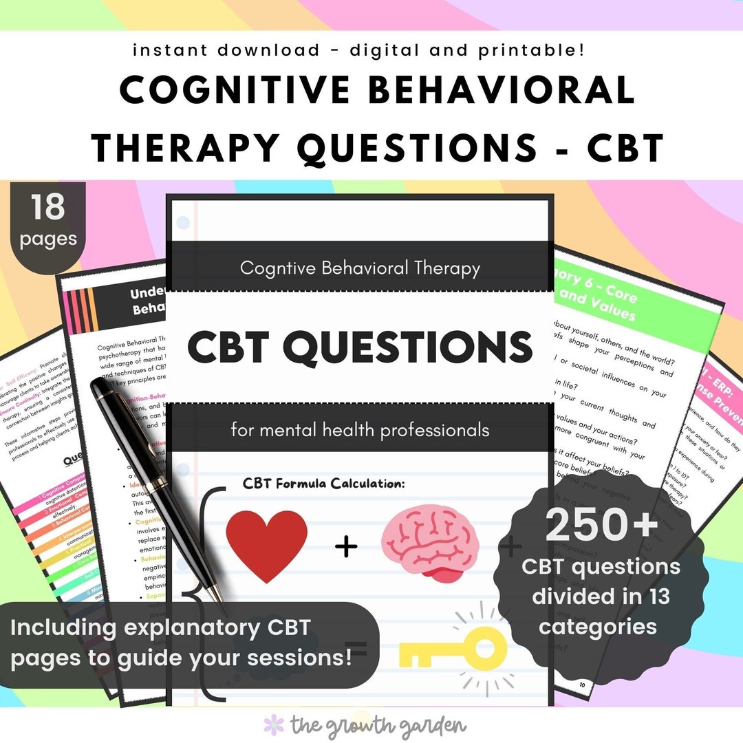 CBT Therapy Questions | 250+ Counseling Prompts & Interventions for ...
