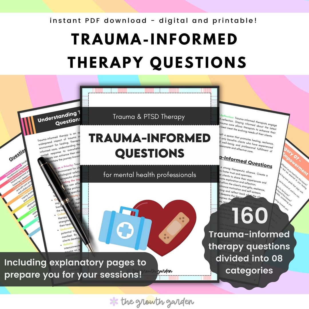 Trauma Therapy Questions Bundle: PTSD, Counseling - Etsy