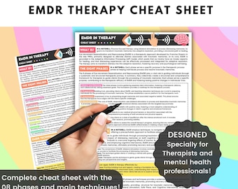 EMDR Therapy Cheat Sheet, Eye Movement Desensitization Reprocessing ...