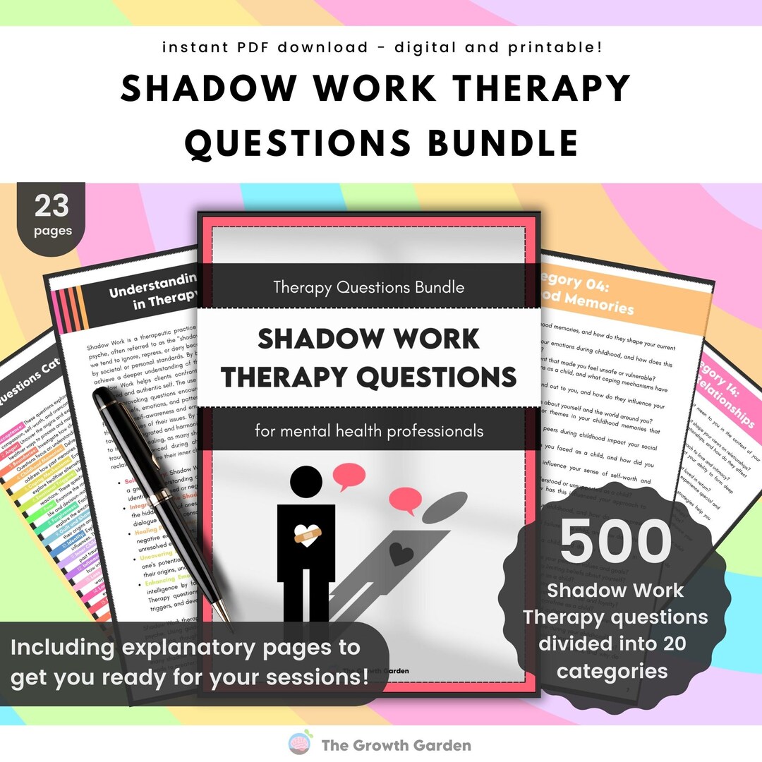 Shadow Work Therapy Questions Bundle: Inner Child Healing - Etsy