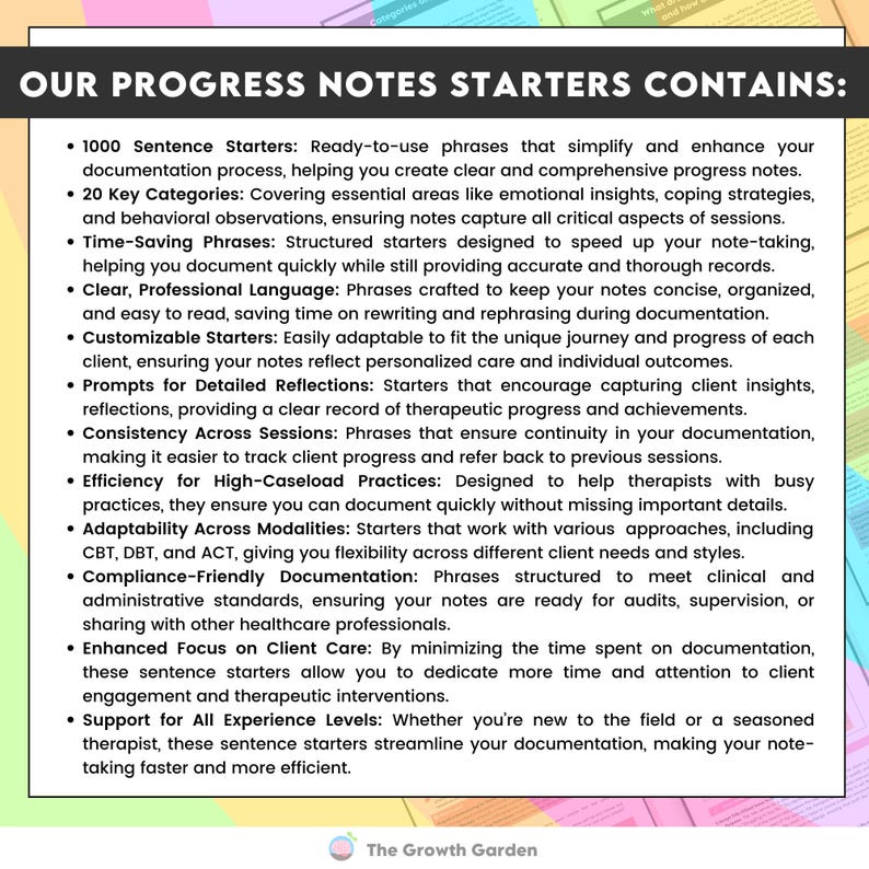 Therapy Progress Notes | Documentation Guide & Counseling Tools for ...