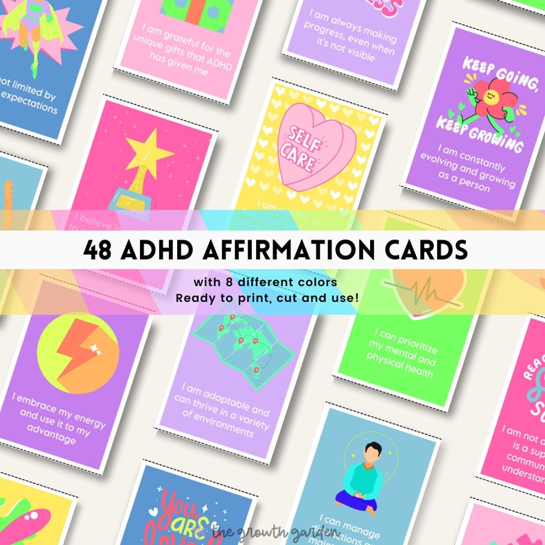 ADHD Affirmation Cards Neurodivergent Affirmations - Etsy