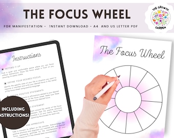 Focus Wheel, Abraham Hicks, Law of Attraction Template, Manifestation ...
