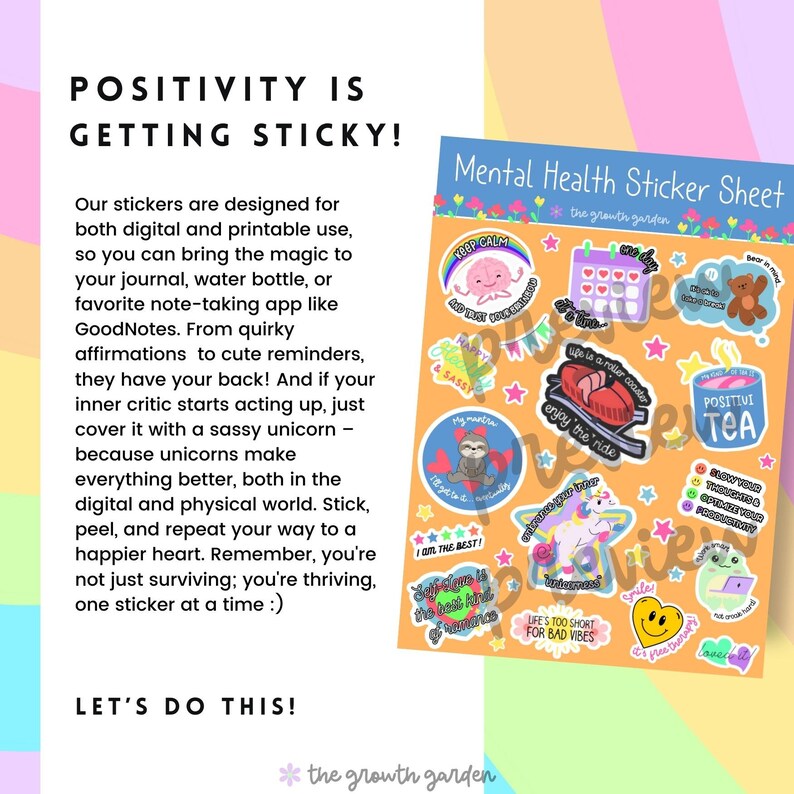 Mental Health Stickers Bundle for Digital and Physical Journal - Etsy