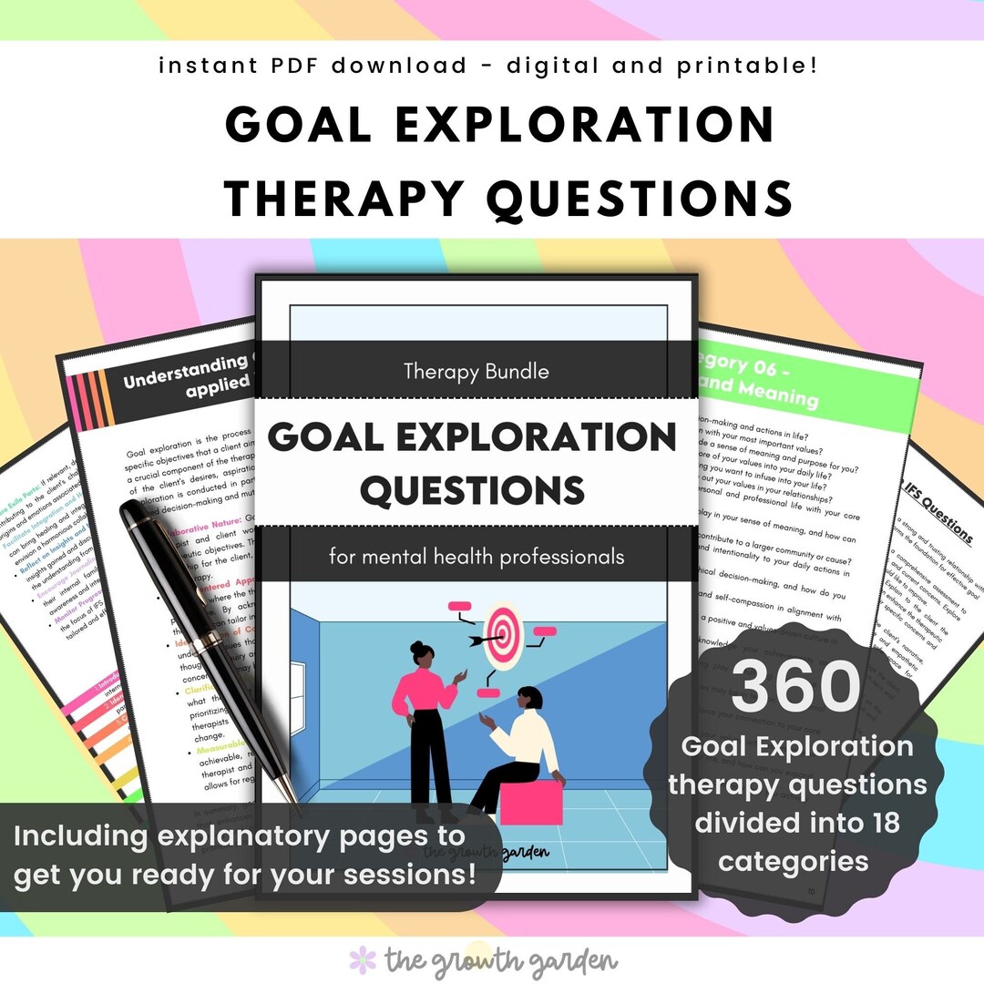 Goal Exploration Therapy Questions | SMART Goals Worksheets ...