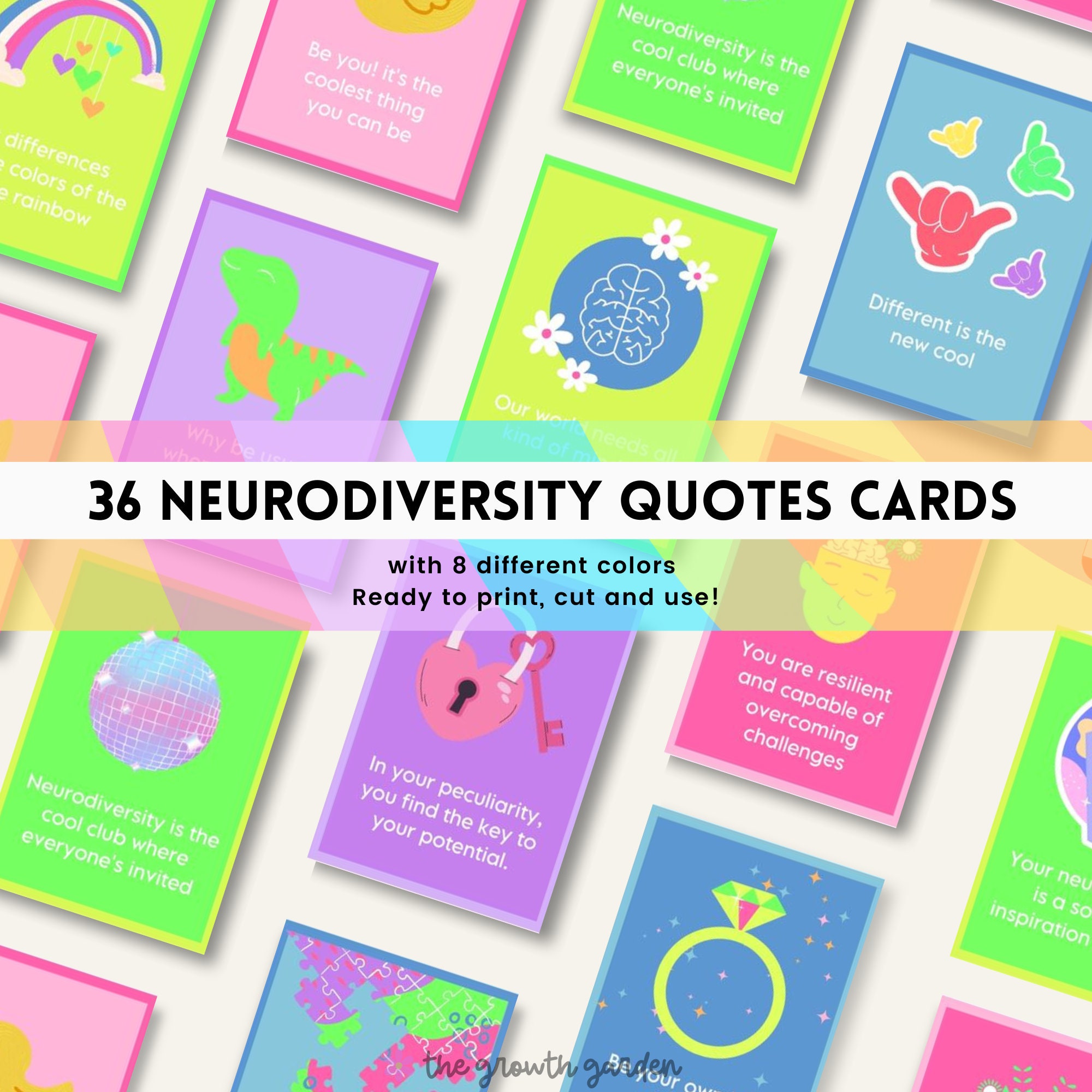 Neurodiversity Inspirational Quotes - Neurodivergent Affirmation Cards ...