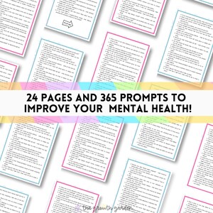 365 Journal Prompts for Mental Health, Printable Journal Pages ...