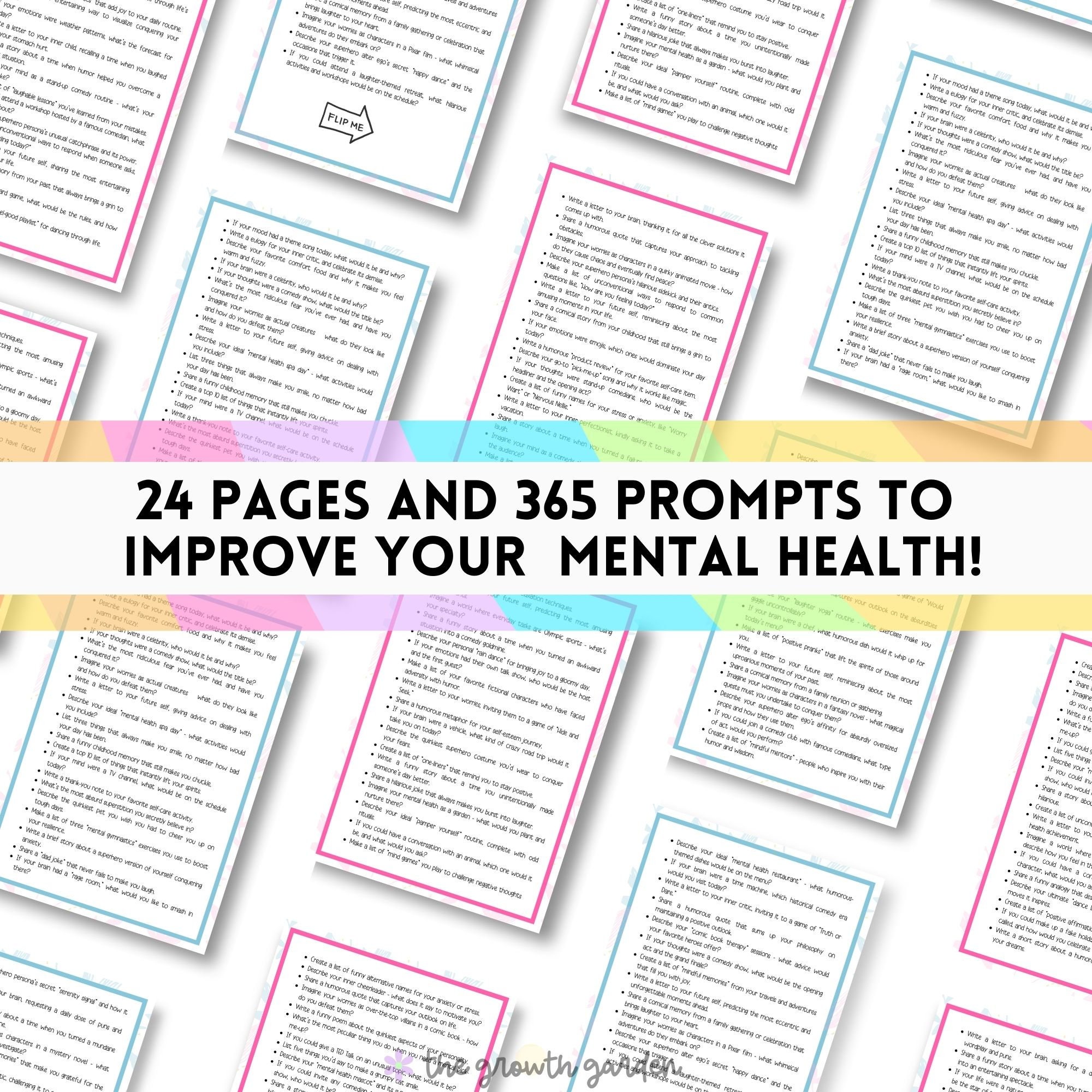 365 Journal Prompts for Mental Health, Printable Journal Pages ...