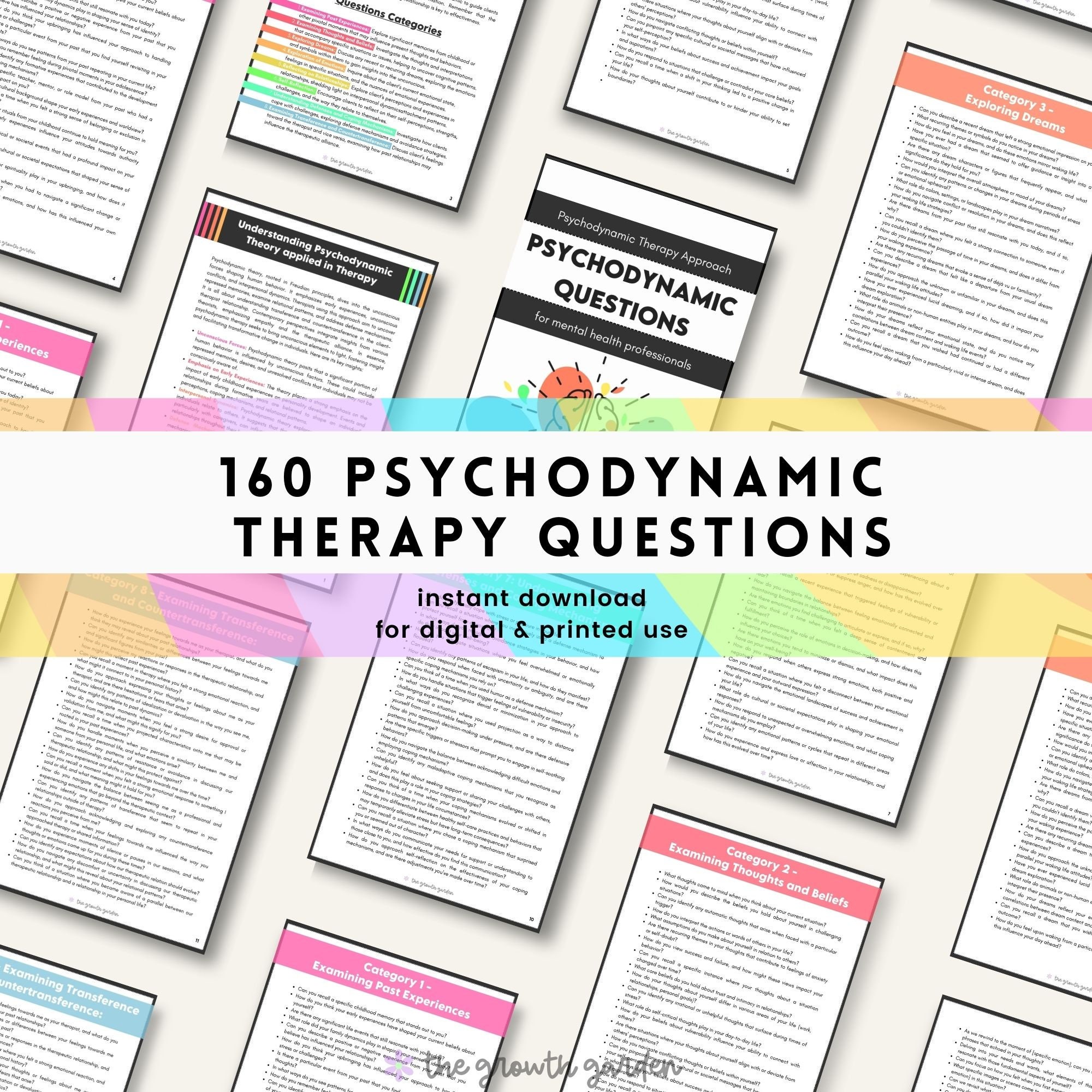 Psychodynamic Therapy Questions | Counseling Prompts & Interventions ...