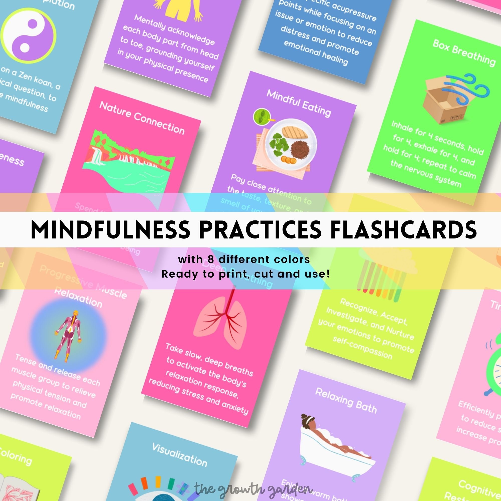 Mindfulness Practices Flashcards - Self Regulation Skills - Mental ...