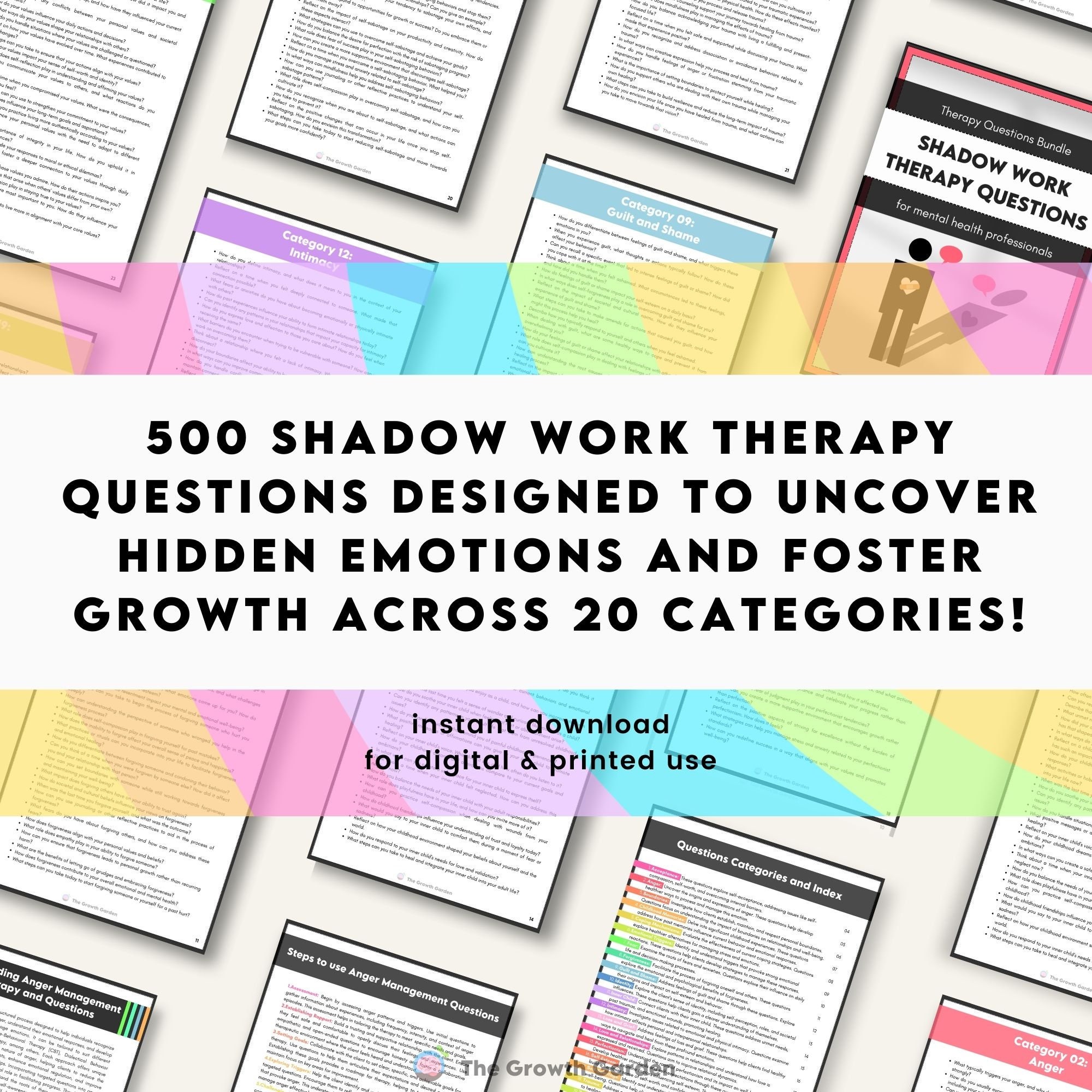 Shadow Work Therapy Questions Bundle: Inner Child Healing - Etsy