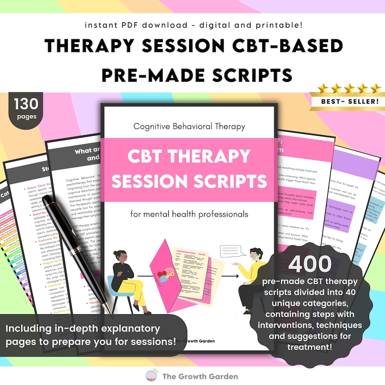 CBT Therapy Session Scripts | Therapy Tools for Therapists, Counseling, Cognitive Behavioral ...