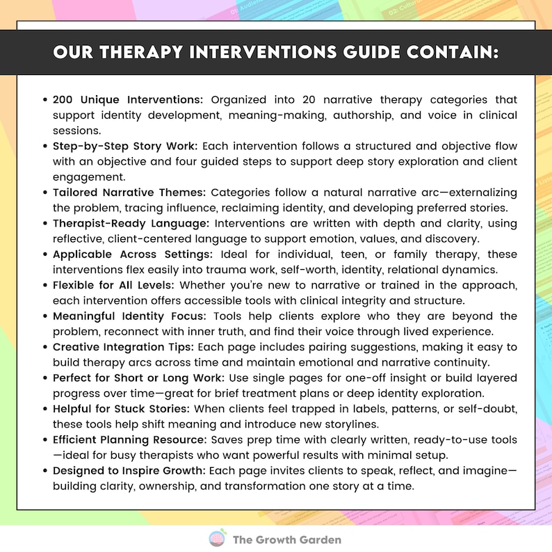 Narrative Therapy | Therapy Interventions Guide | Story Work, Trauma ...