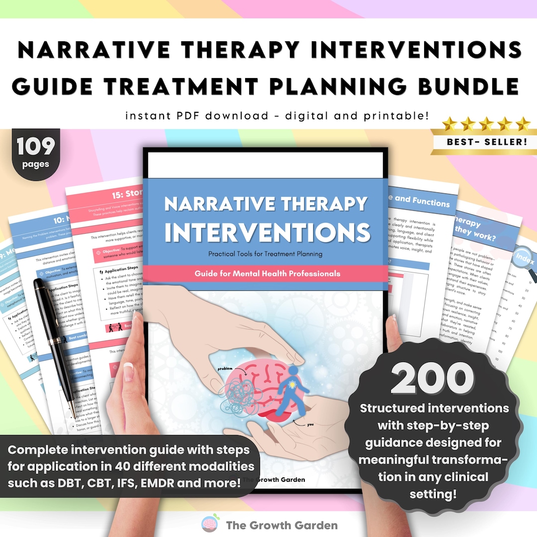 Narrative Therapy Interventions Guide | Trauma Narrative, Identity ...