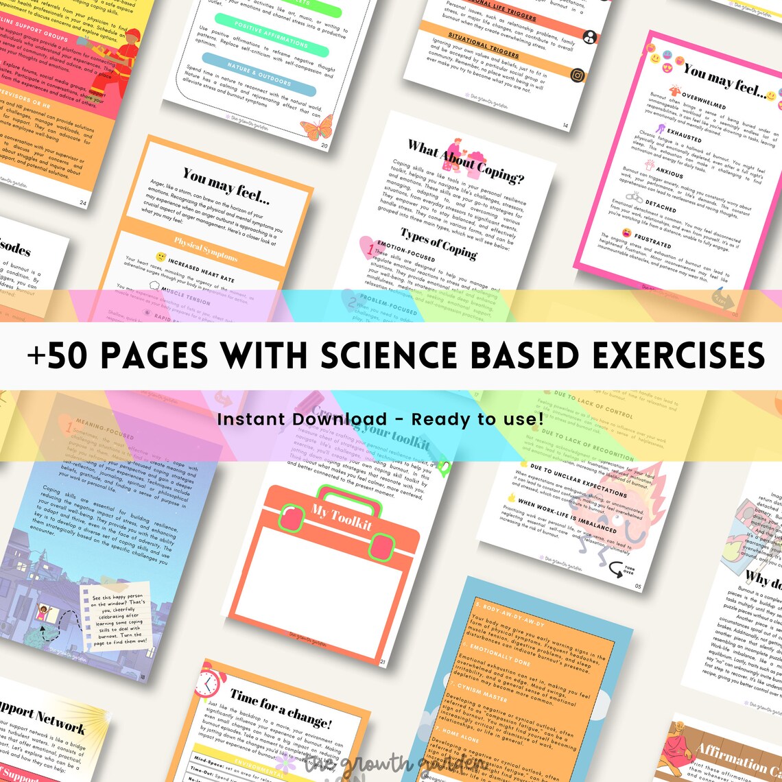 Burnout Workbook Burnout Recovery Management Tools, Stress Management ...