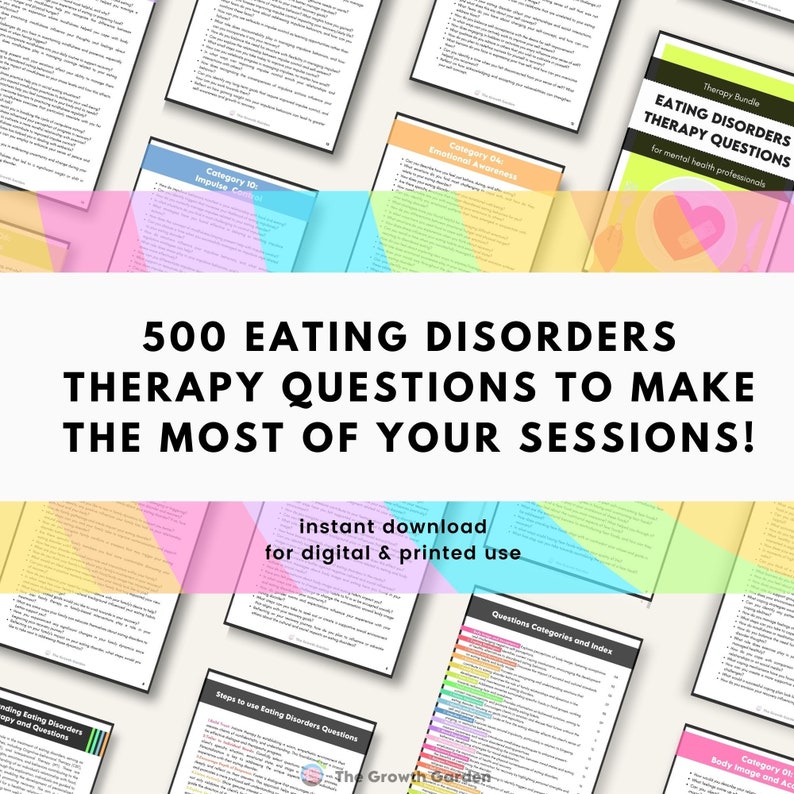 Eating Disorders Therapy Questions | 500 Prompts With CBT & DBT Tools ...