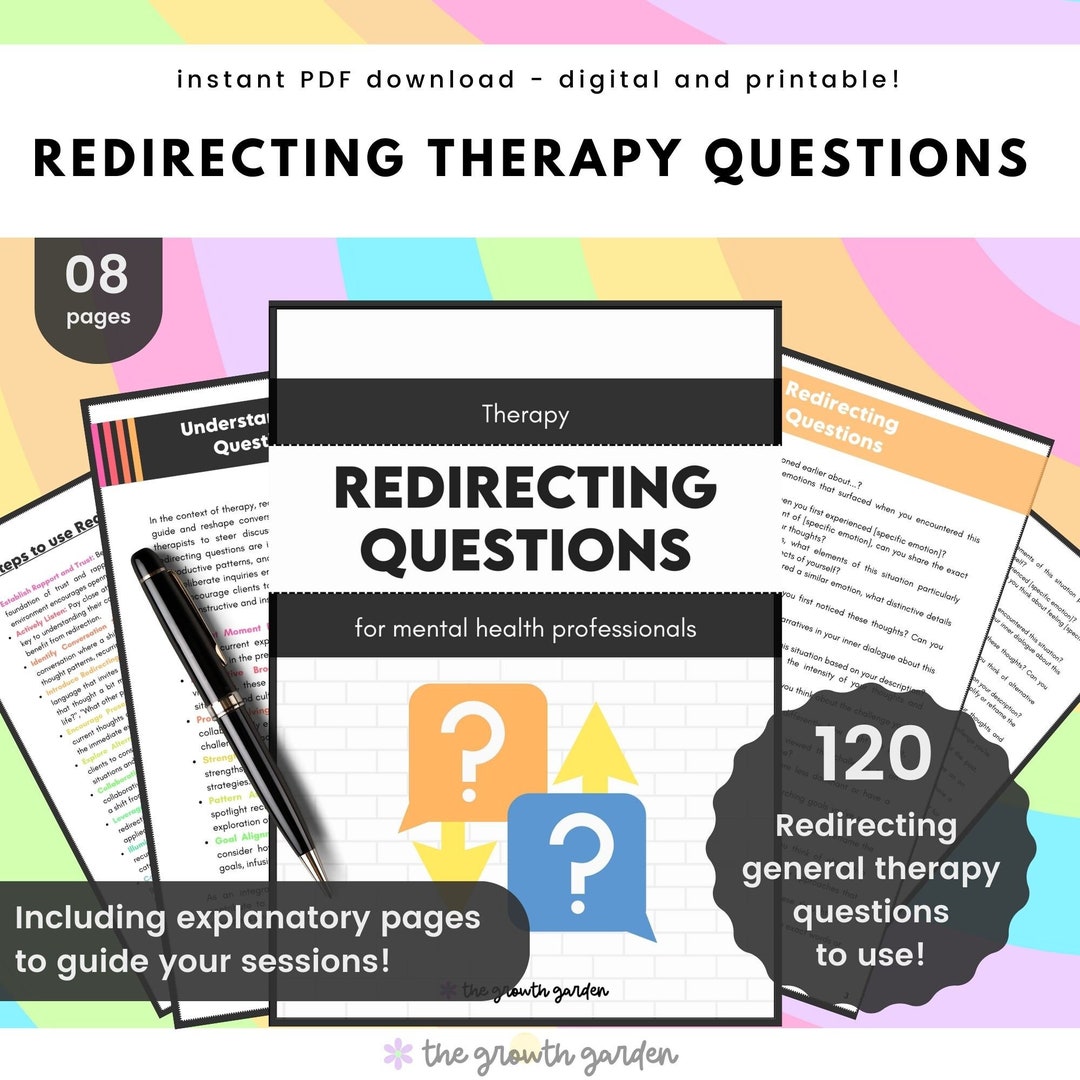 Redirecting Therapy Questions | Counseling Prompts & Interventions for ...