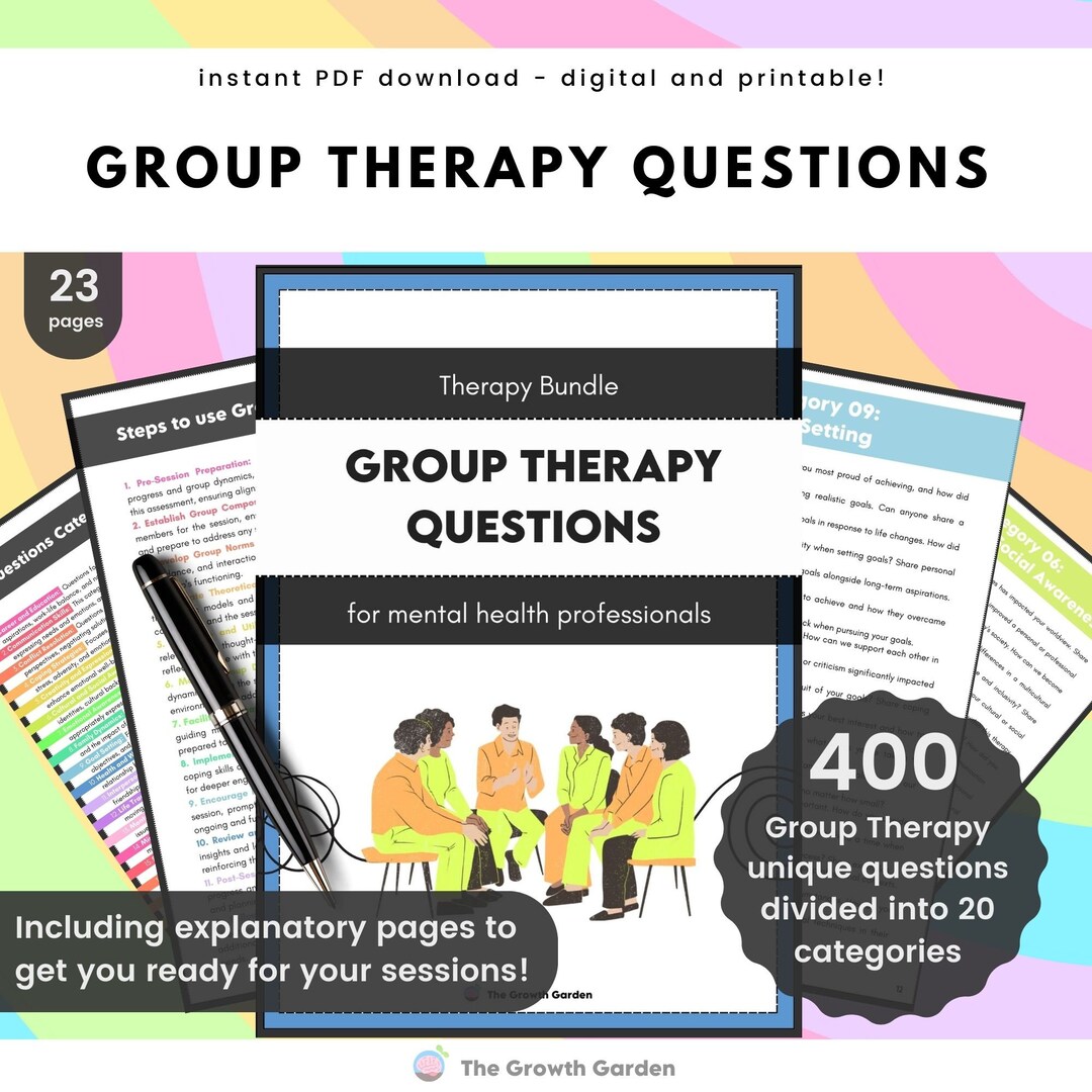 Group Therapy Questions | 400 Prompts for Emotional Awareness, Coping ...