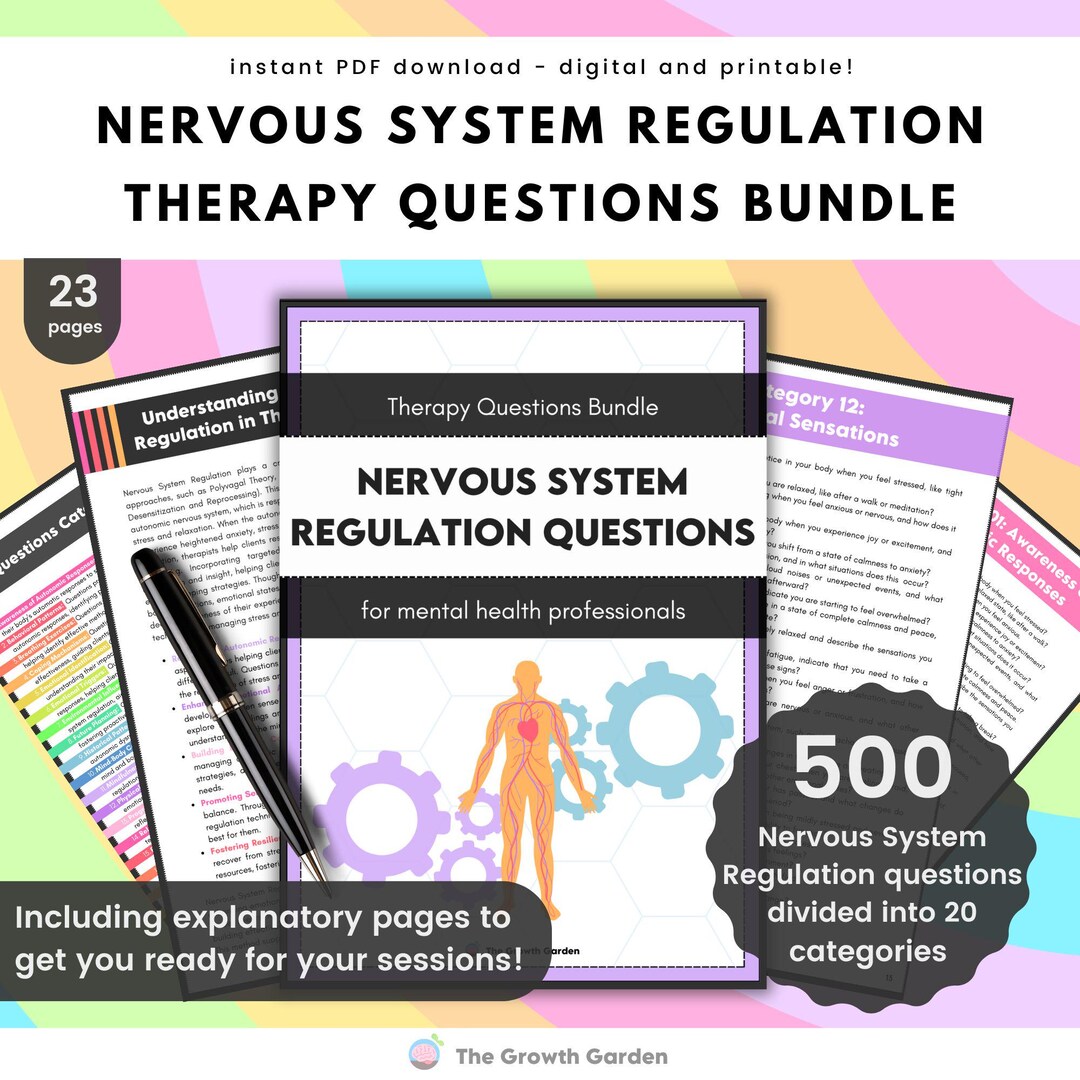 Nervous System Regulation Therapy Questions Bundle - Autonomic ...