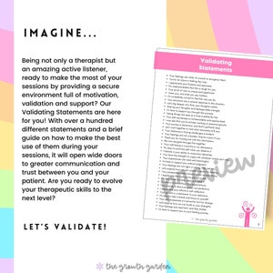 Validating Therapy Statements | Client Interventions & Counseling Tools ...