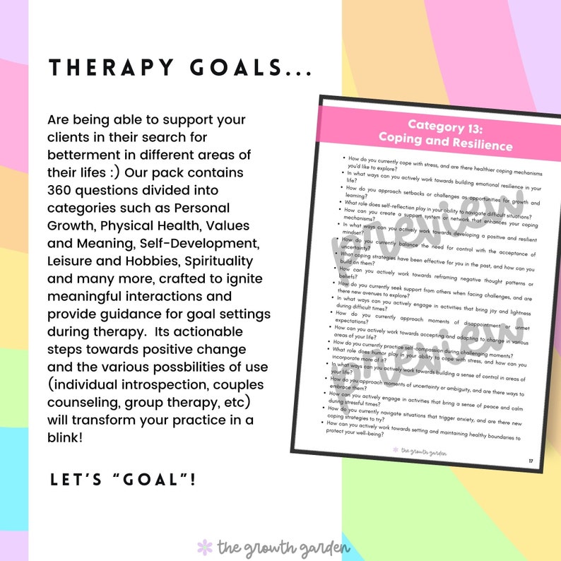 Goal Exploration Therapy Questions | SMART Goals Worksheets ...