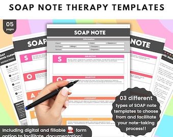 SOAP Therapy Progress Note Template - Etsy