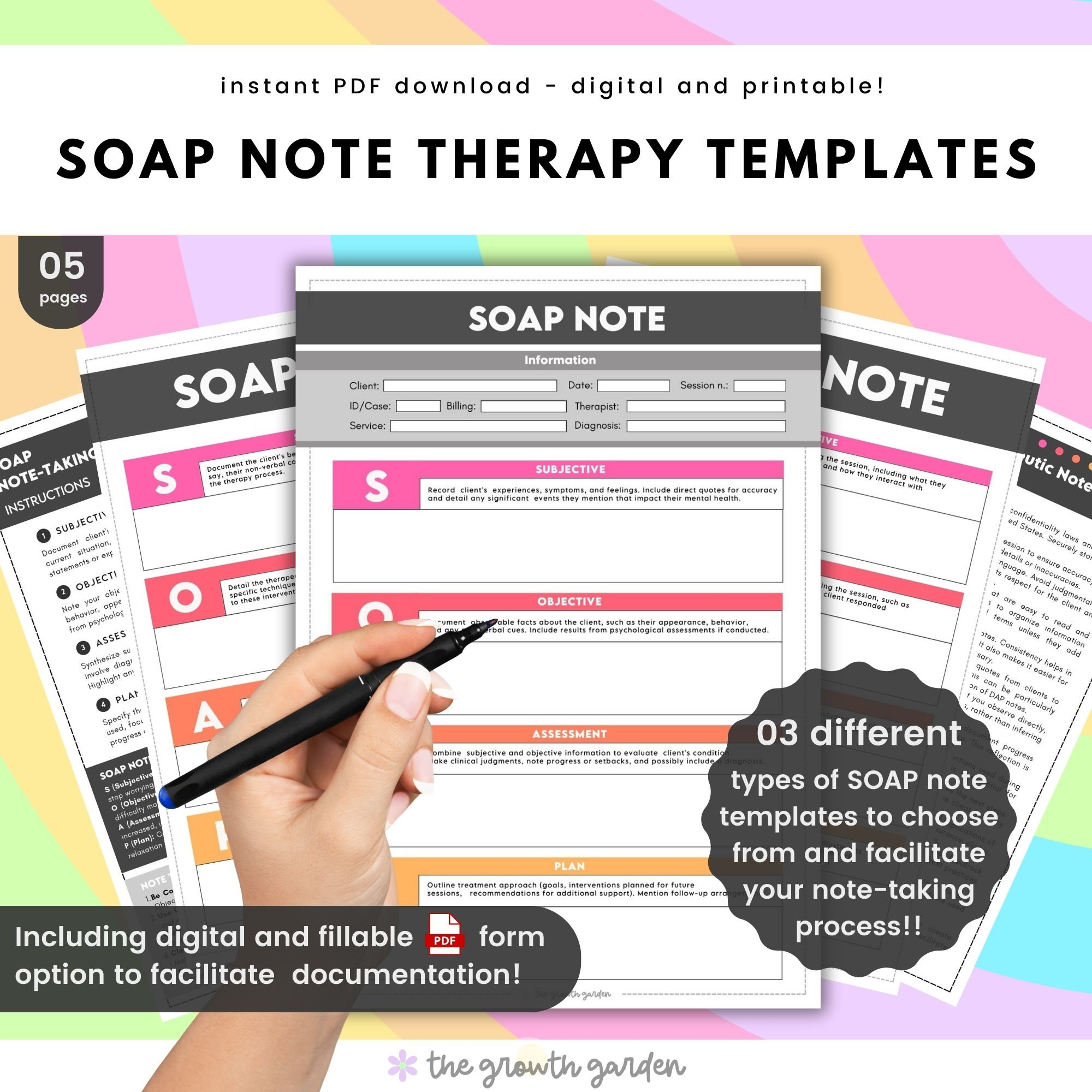 SOAP Note Therapy Templates | Progress Notes & Documentation Tools for ...