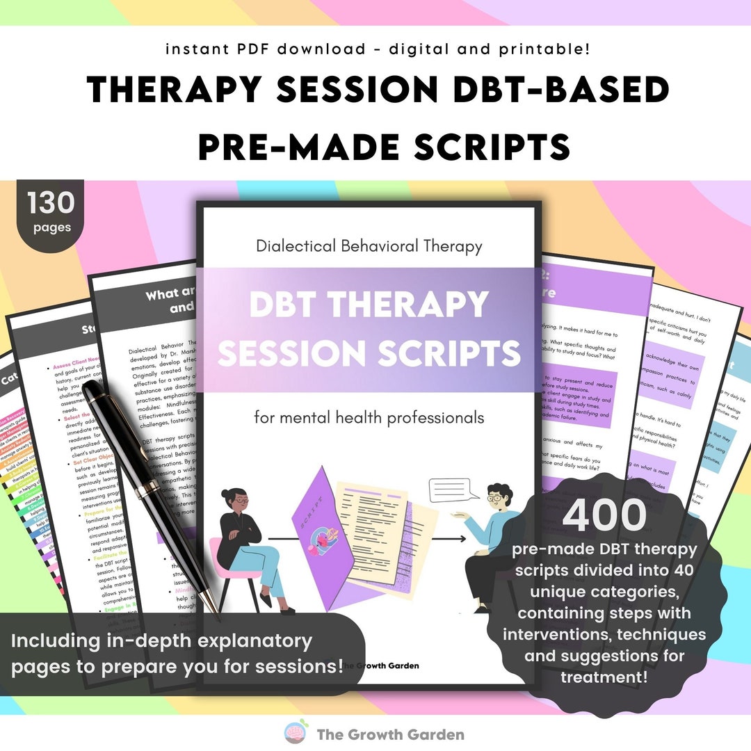 Therapy Scripts DBT Based — 400 Skills-based Session Guides & Tools for ...