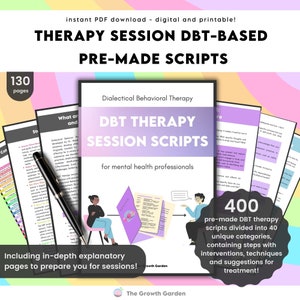 Therapy Scripts DBT Based — 400 Skills-based Session Guides & Tools for ...
