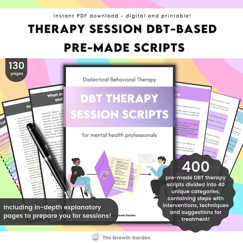 Therapy Scripts DBT Based — 400 Skills-based Session Guides & Tools for ...