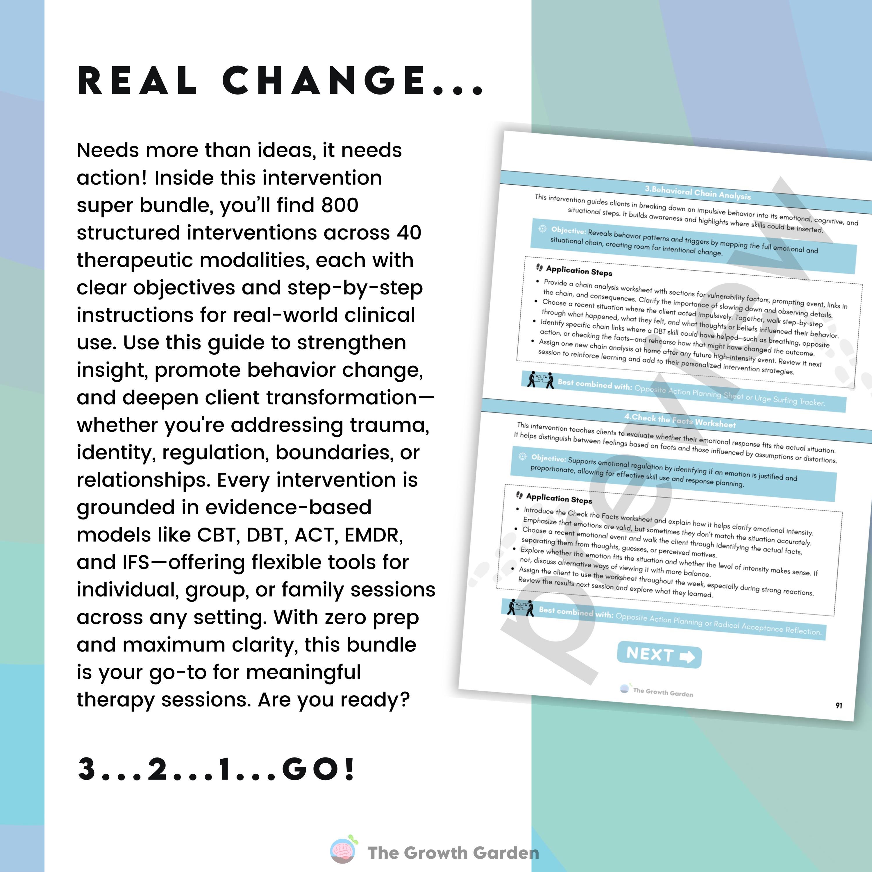 Therapy Interventions Bundle | CBT, DBT, Trauma Worksheets (PDF) - Etsy