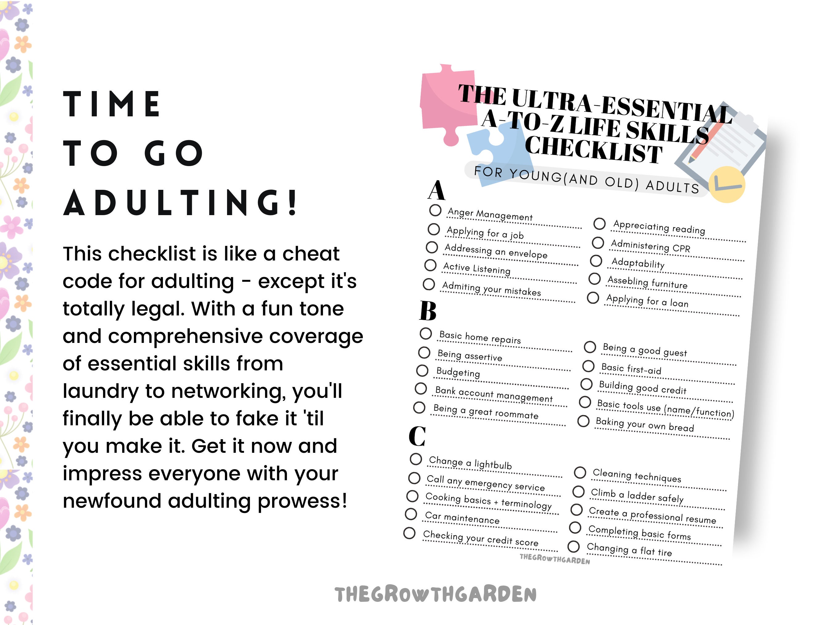 Life Skills Checklist - the Ultra-essential A-to-z Life Skills ...