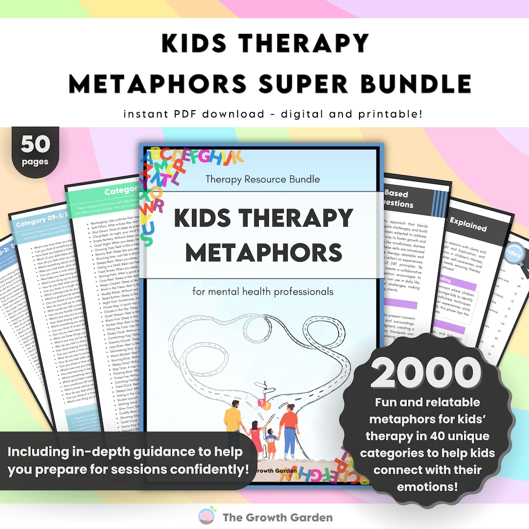 Kids Therapy Metaphors Bundle - 2000 Engaging Metaphors for Therapeutic ...