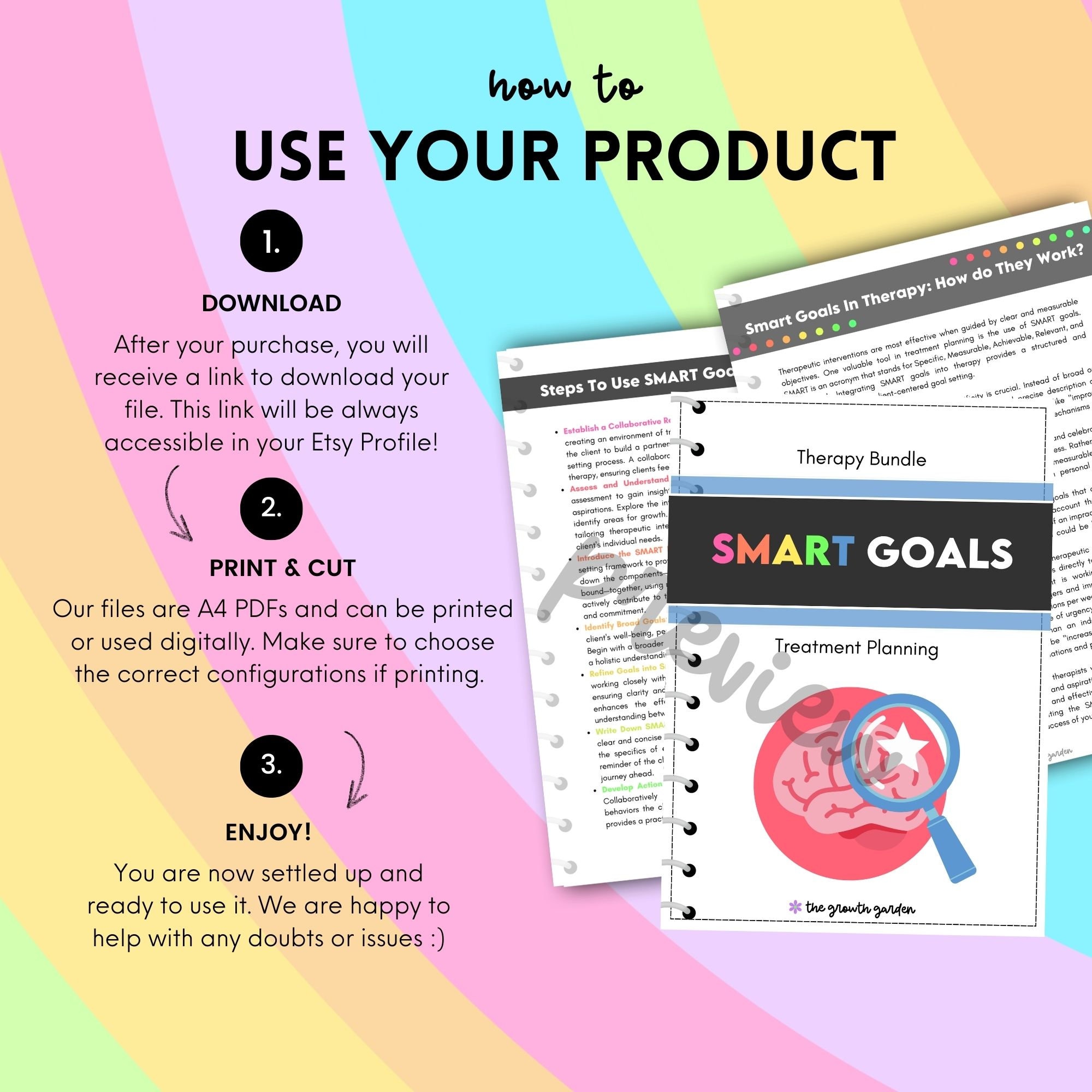 SMART Goals Treatment Planning Guide Trauma Recovery Adhd - Etsy Portugal