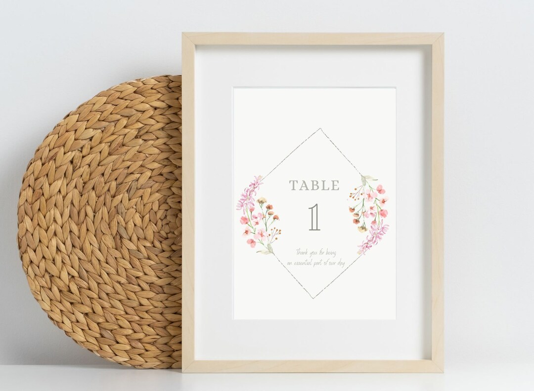 BARBARA Wedding Table Numbers 1 to 30, Boho and Minimalist Table ...