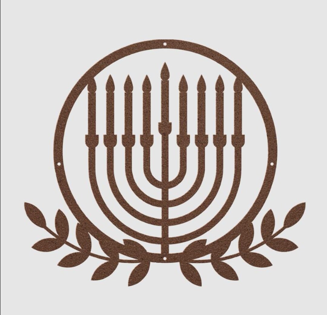 Menorah Wall Hanging | Jewish Wall Decor - Etsy